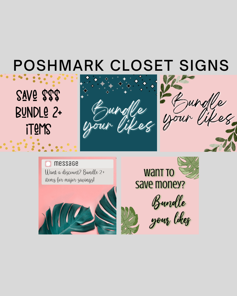 Art & Collectibles Poshmark Closet Signs Instant Digital Download Comic ...